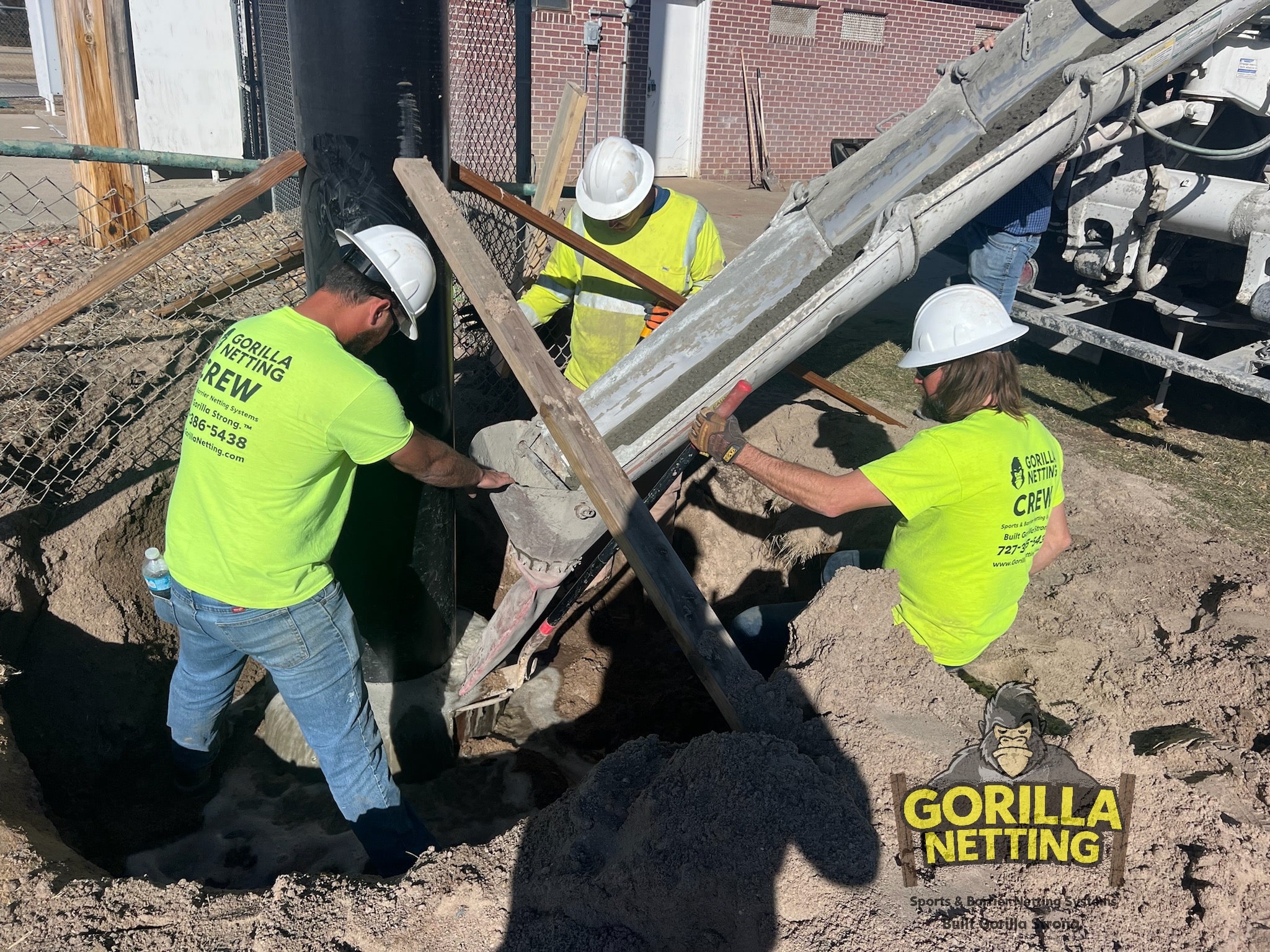 Cable Suspended Tie-Back Backstop Netting Installation at Bill Wood ...